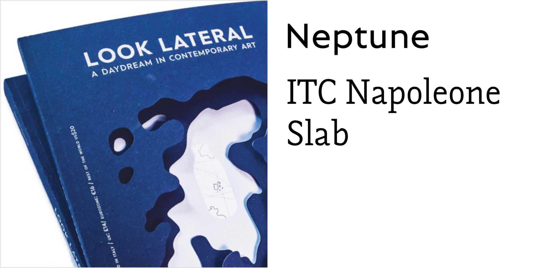 Look Lateral magazine, 2nd edition, 1st issue - Fonts In Use