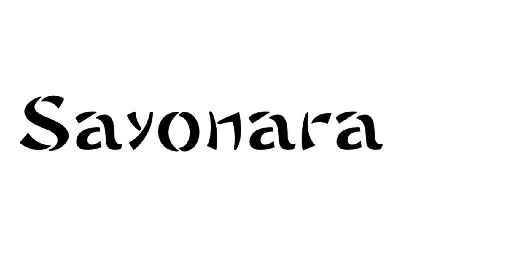 Sayonara in use - Fonts In Use