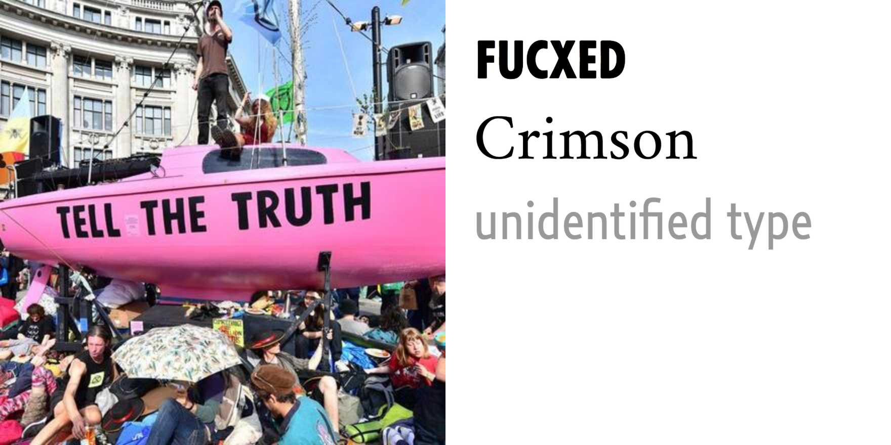 Extinction Rebellion - Fonts In Use