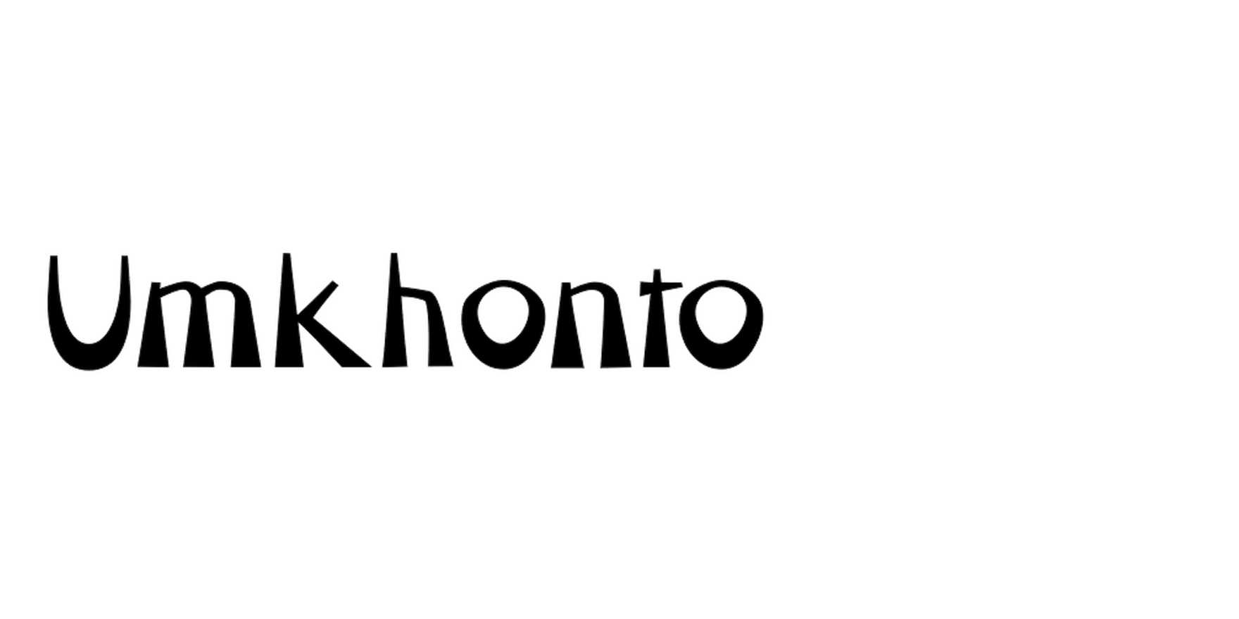 Umkhonto in use - Fonts In Use