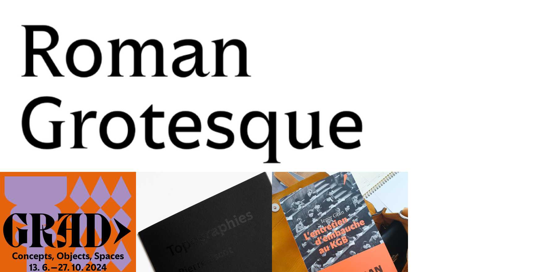 Roman Grotesque (Bureau Brut) in use - Fonts In Use