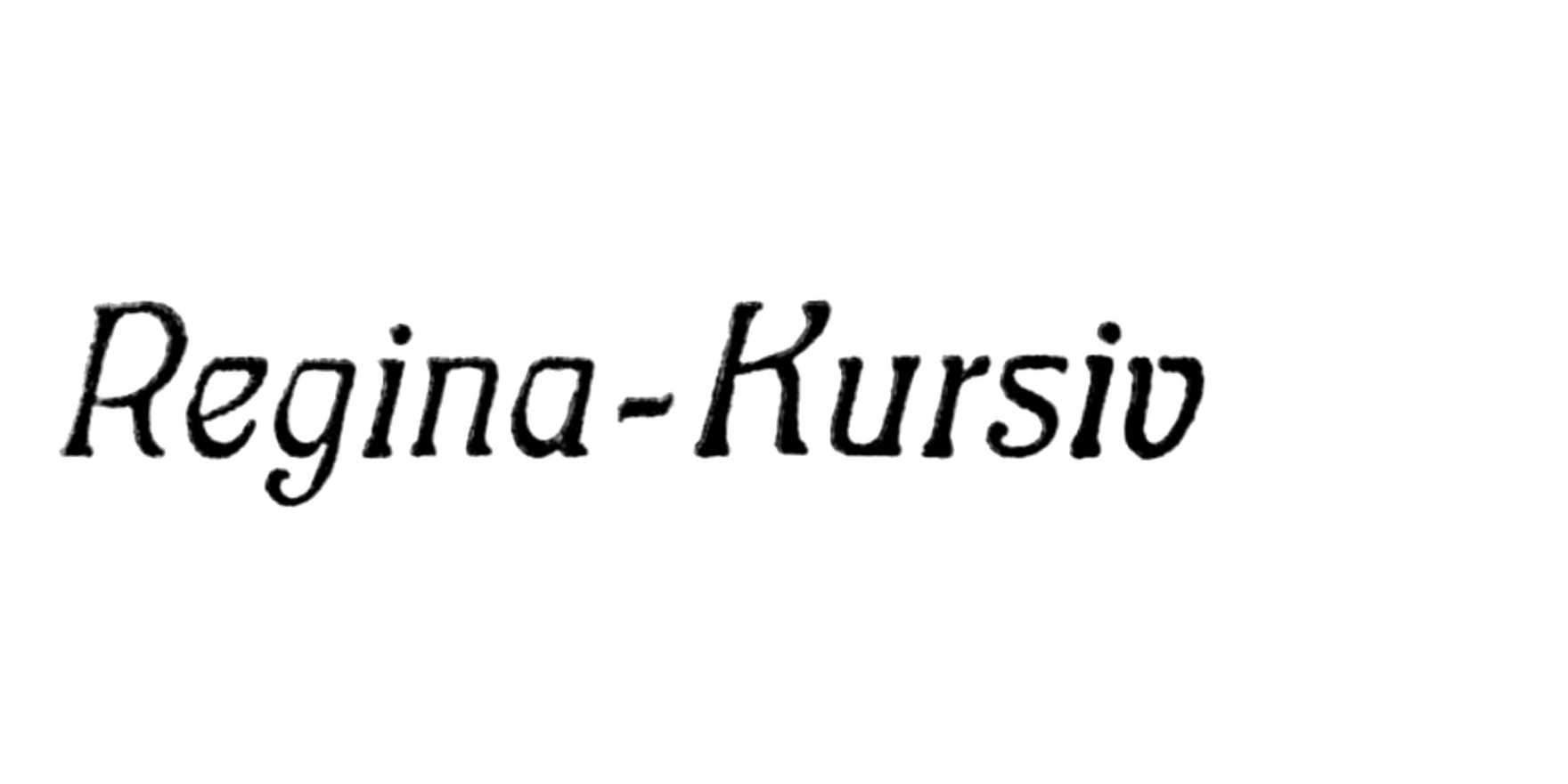 Regina-Kursiv (Stempel) in use - Fonts In Use
