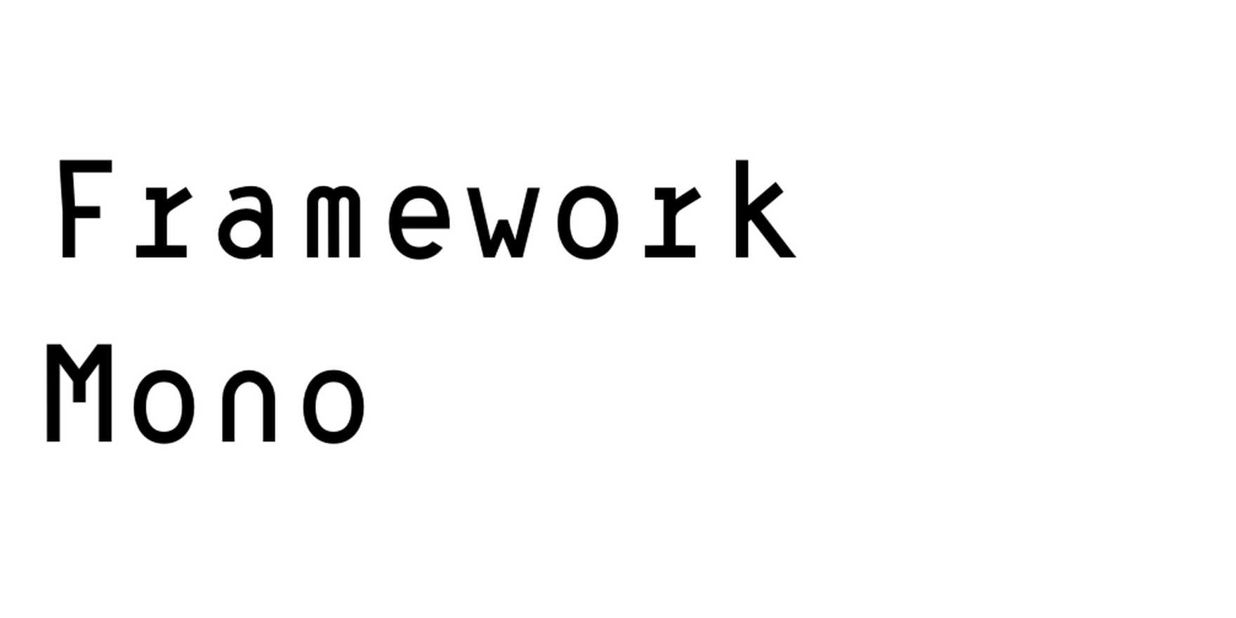 Framework Mono in use - Fonts In Use