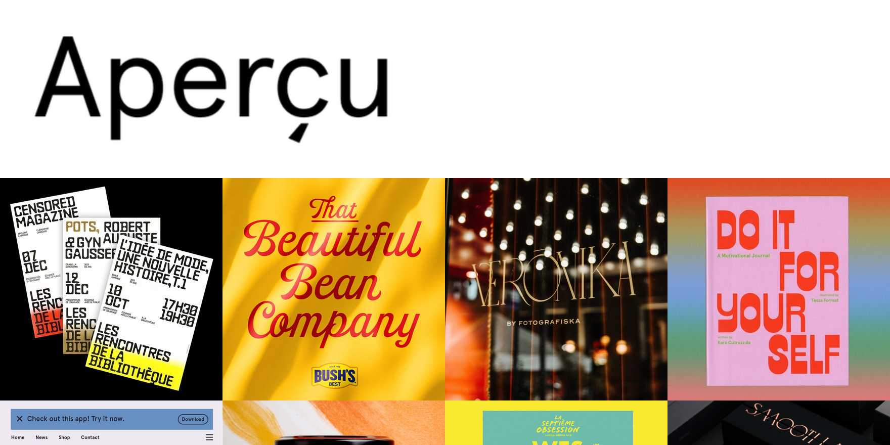 Aperçu in use - Fonts In Use