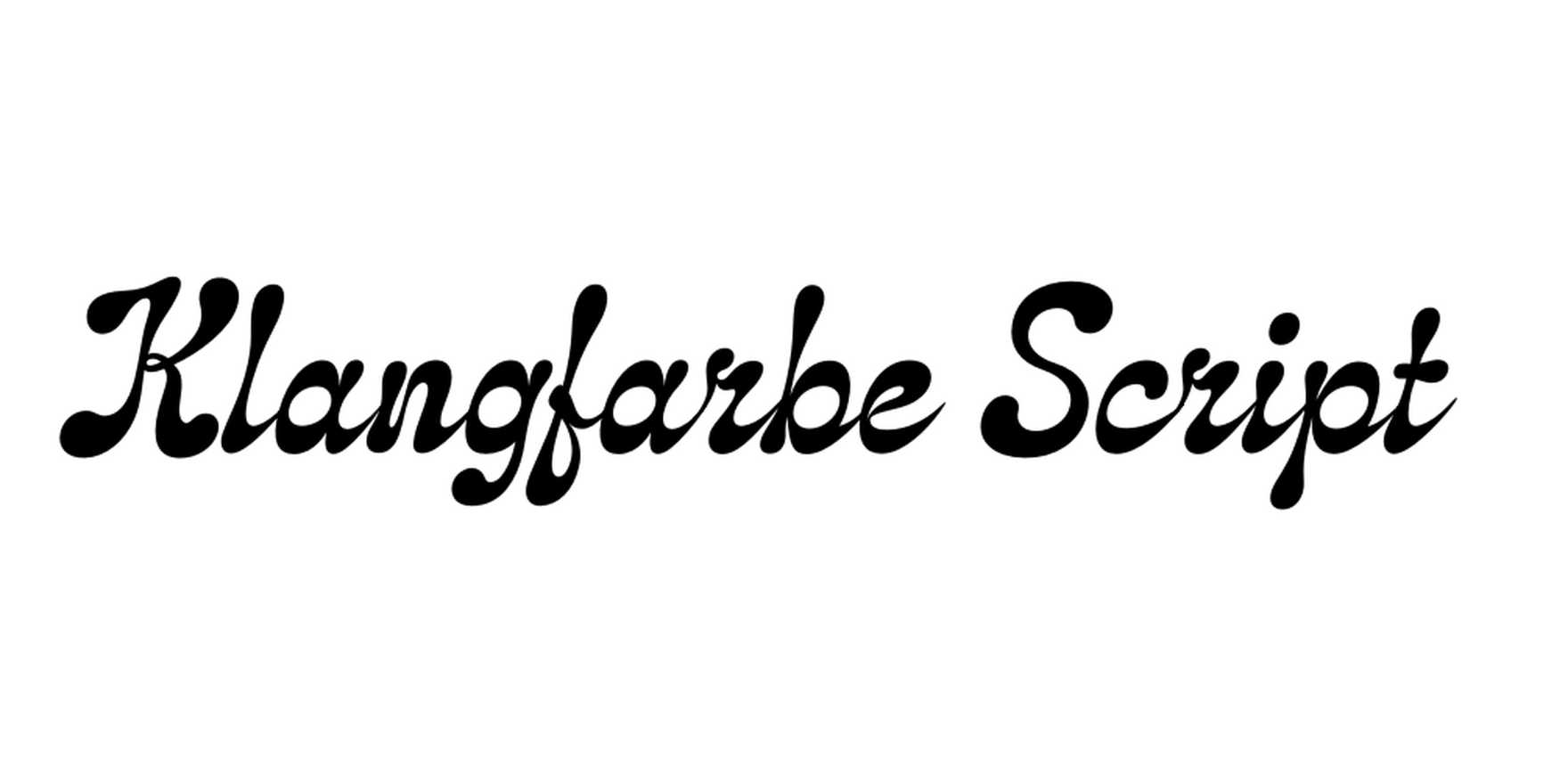 Klangfarbe Script in use - Fonts In Use