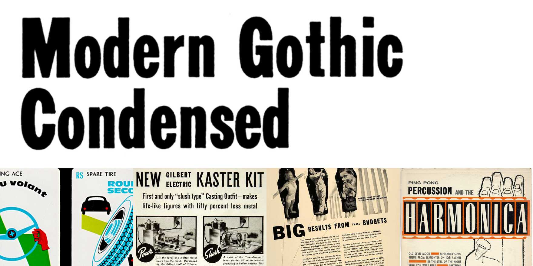 Modern Gothic Condensed in use - Fonts In Use