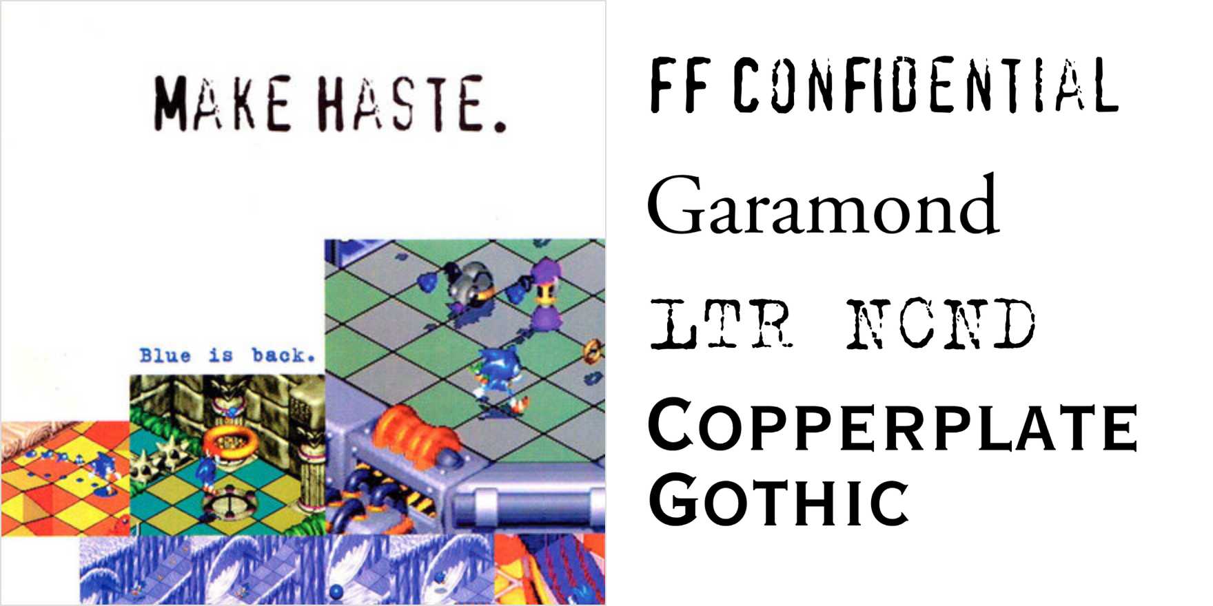 “Make Haste. Or Make Waste.” Sonic 3D Blast video game ad (1996 ...