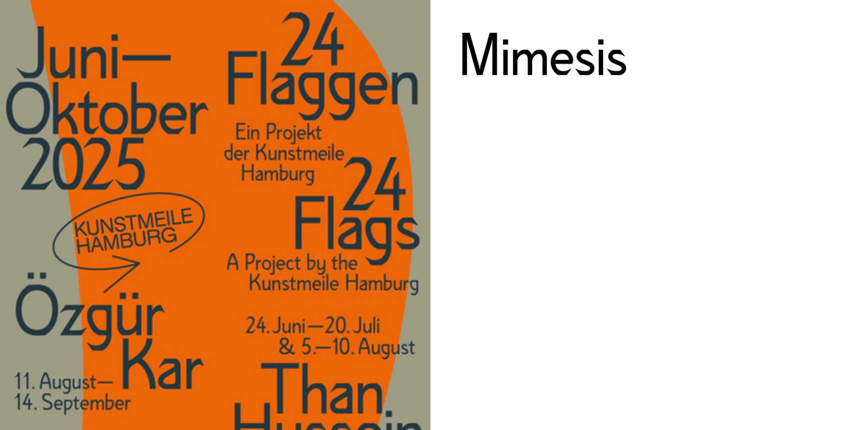 24 Flags at Kunstmeile Hamburg flyer - Fonts In Use
