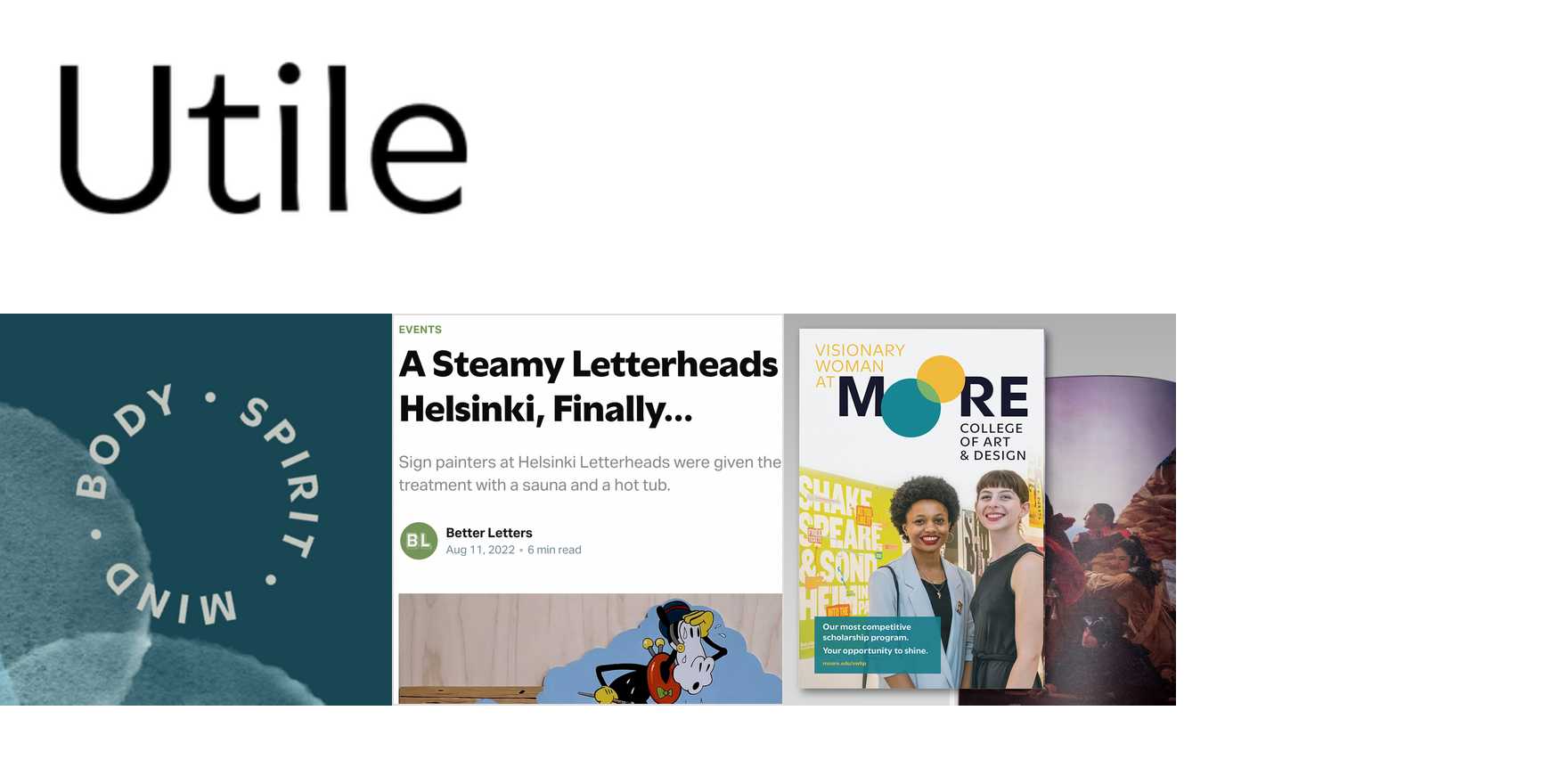 Utile in use - Fonts In Use