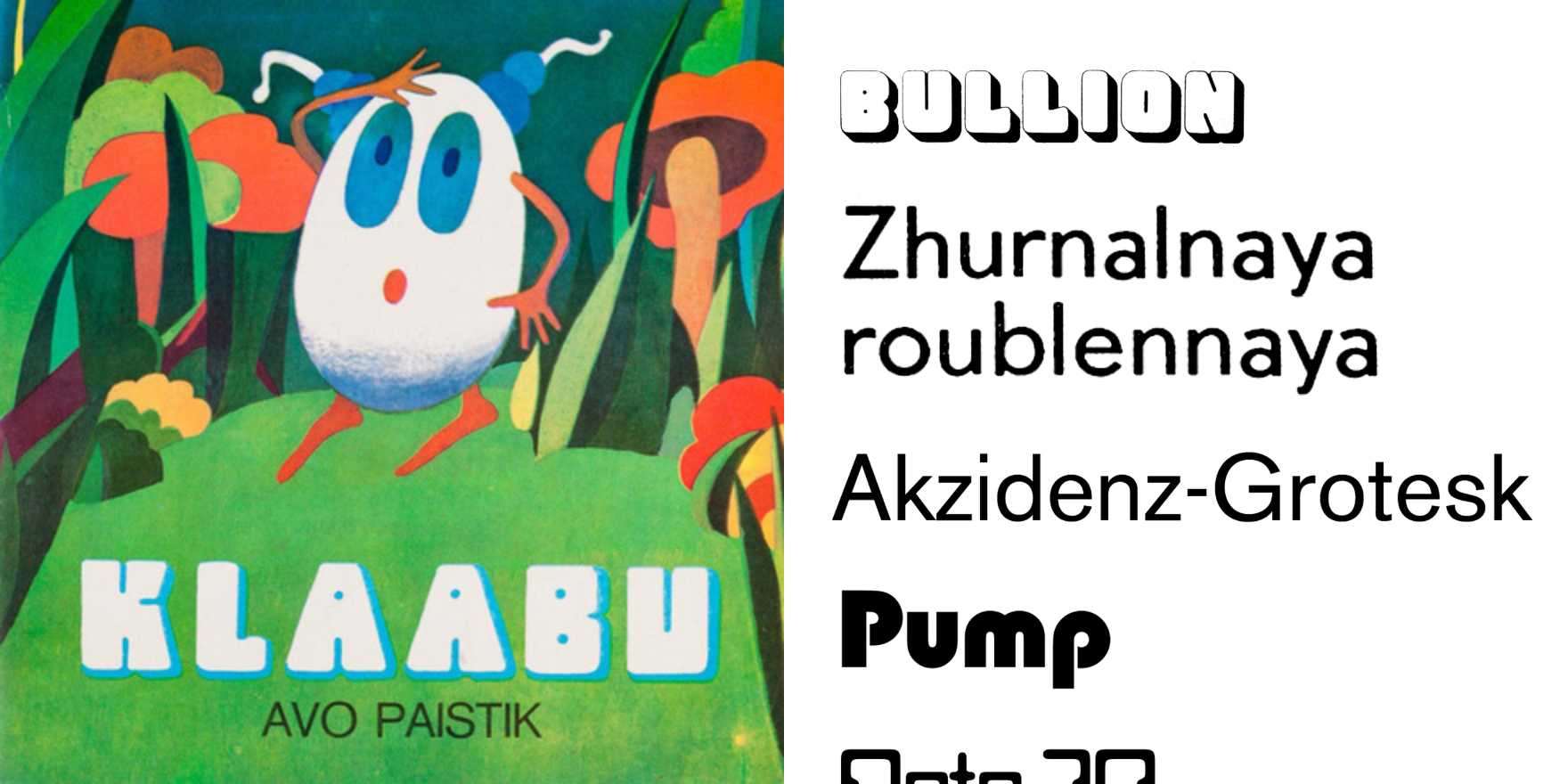 Klaabu book and cartoons - Fonts In Use