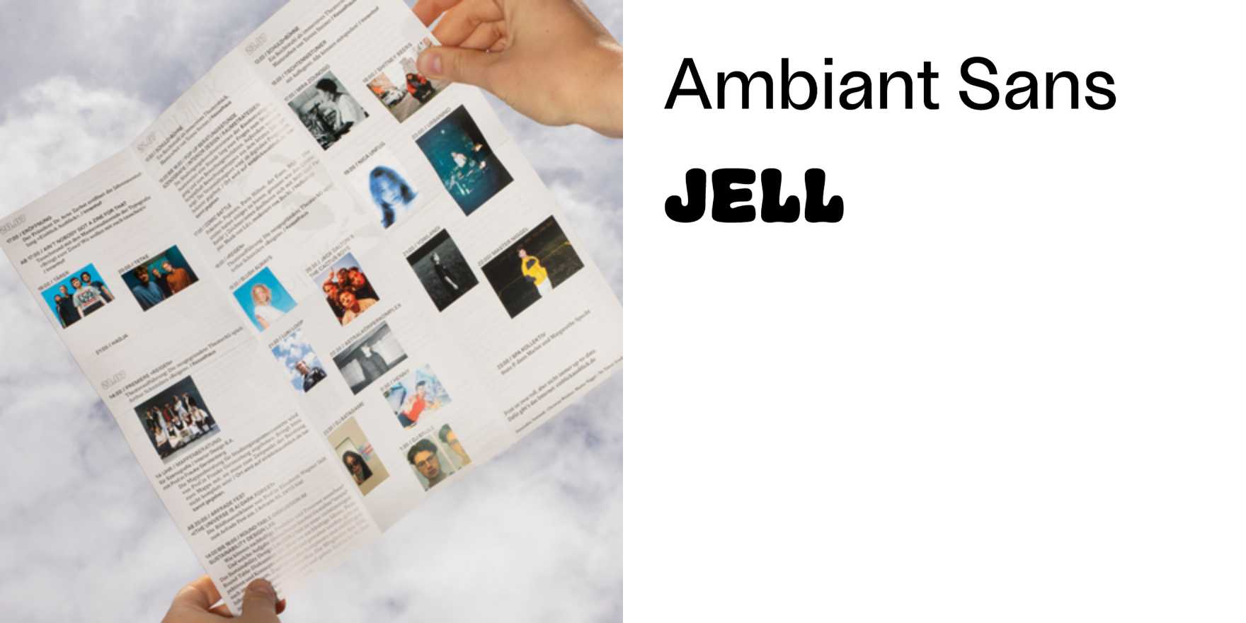 Einblick Ausblick exhibition poster and catalog - Fonts In Use