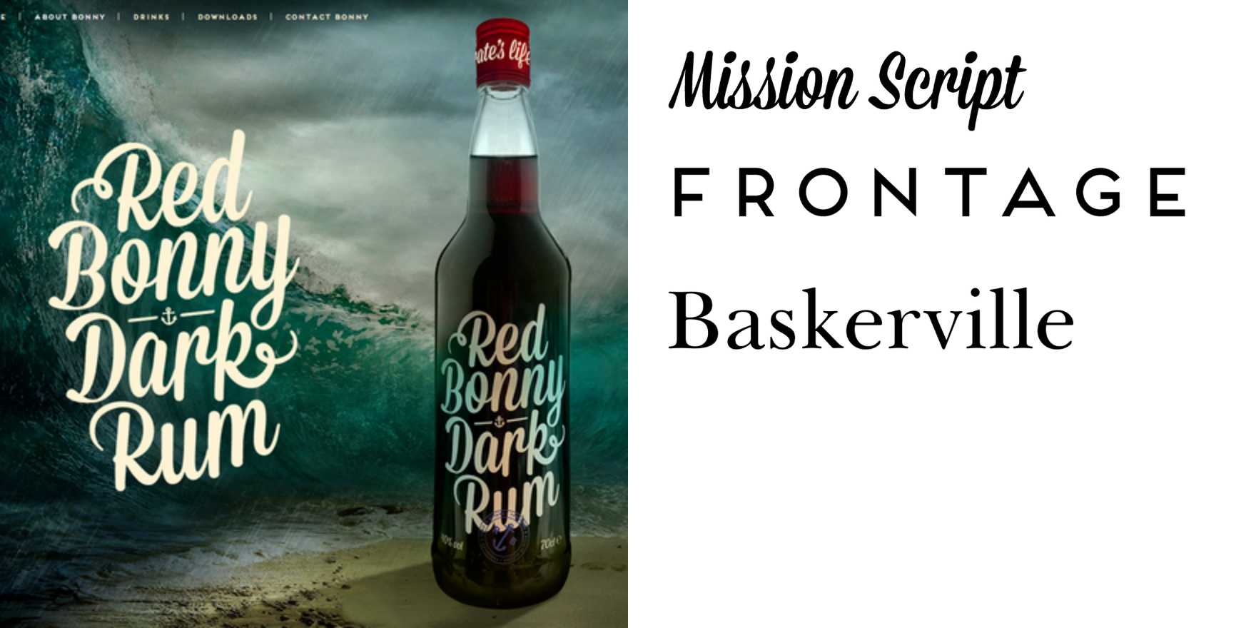 Red Bonny Dark Rum - Fonts In Use