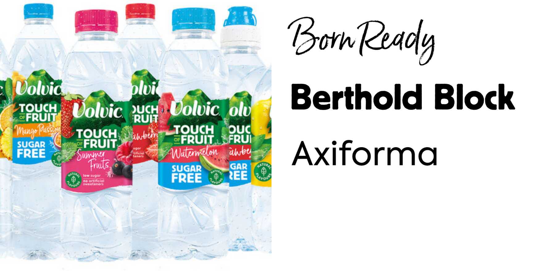 Volvic Touch of Fruit packaging - Fonts In Use