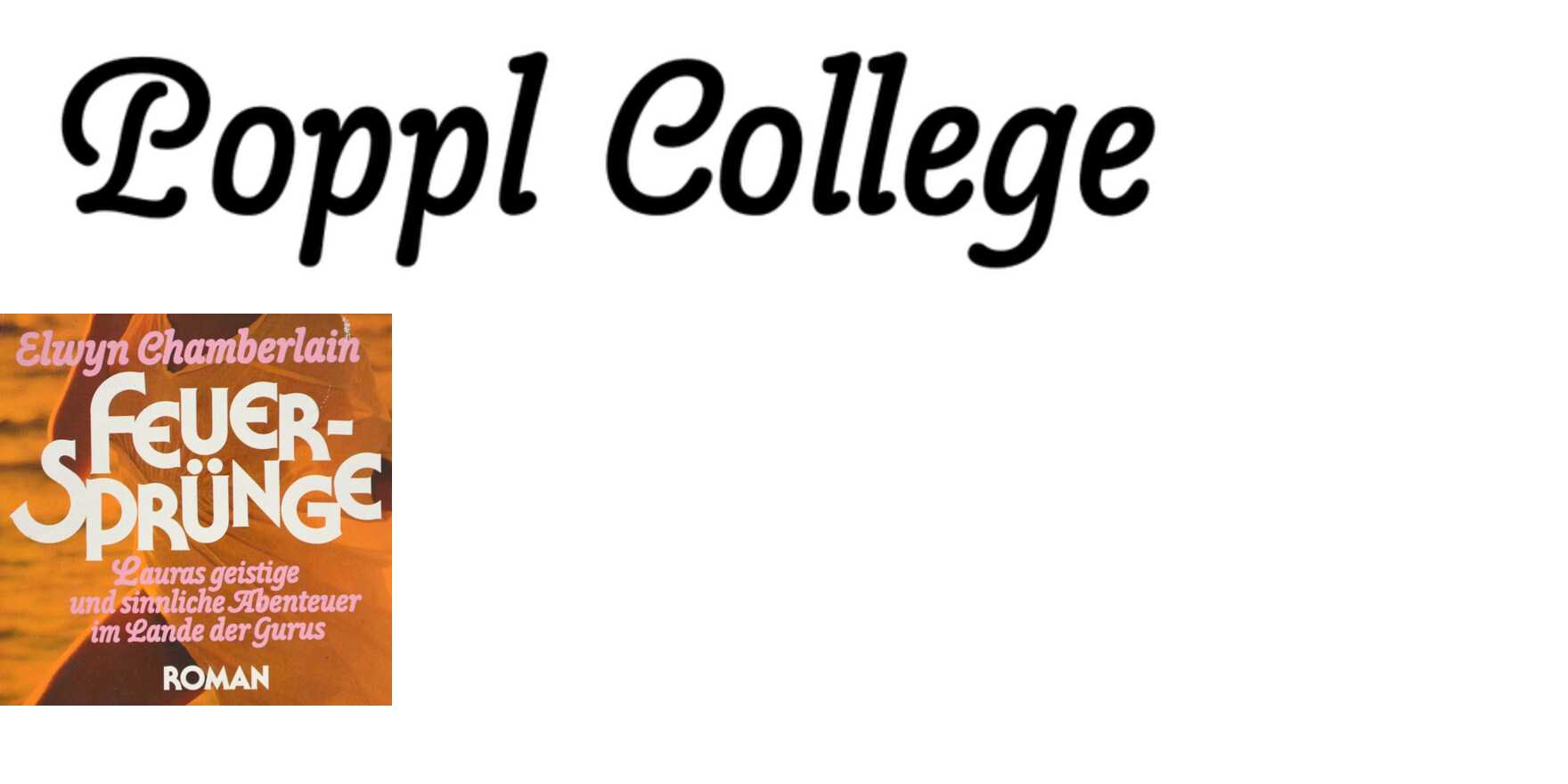 Poppl College in use - Fonts In Use