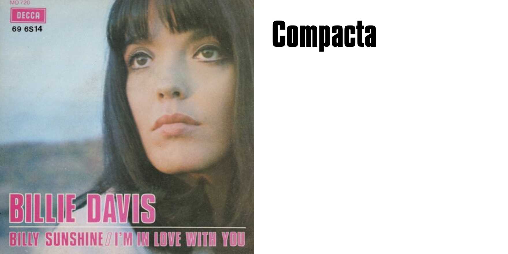 Billie Davis – “Billy Sunshine” / “I’m in Love with You” Spanish single ...