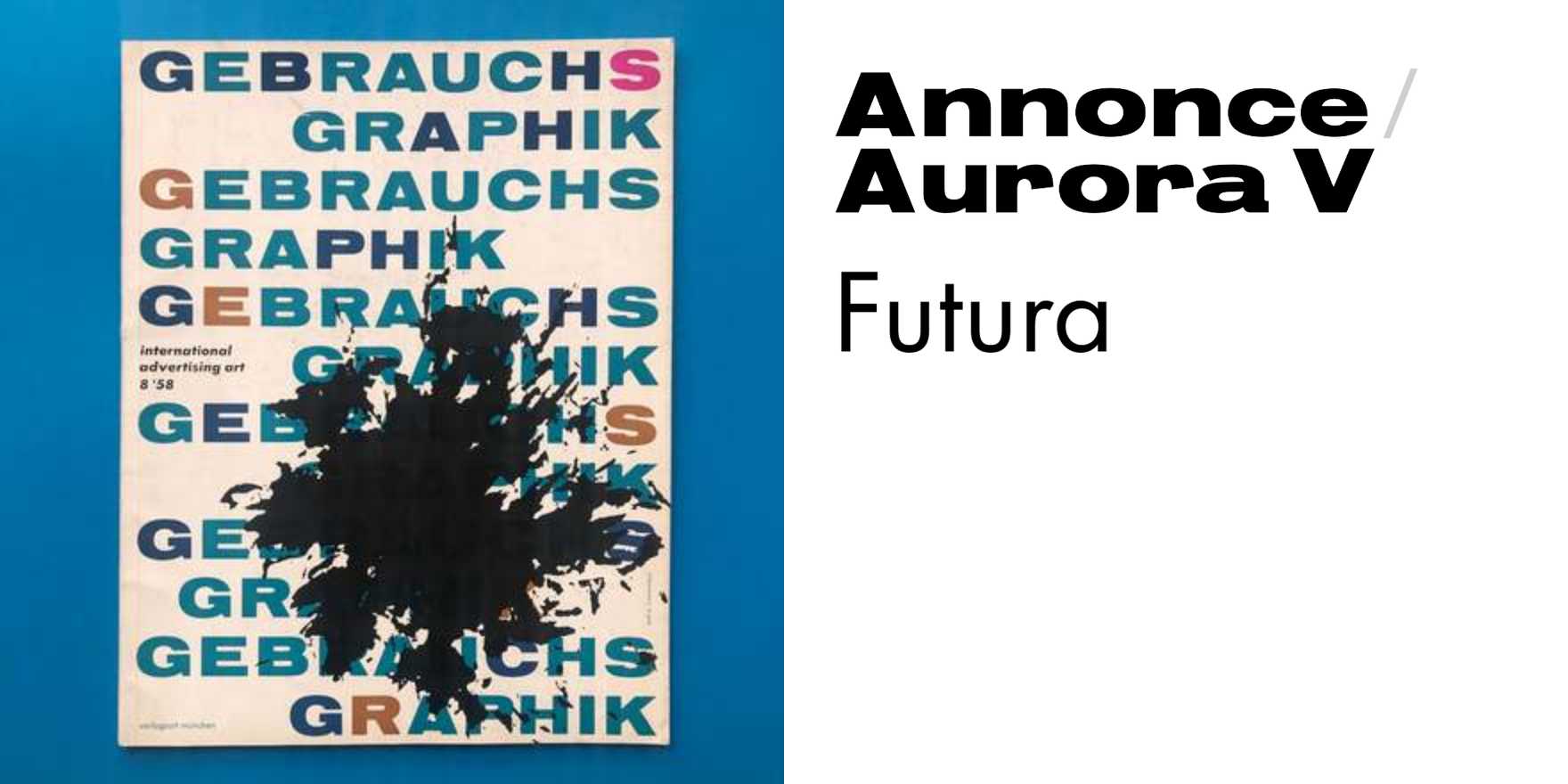 Gebrauchsgraphik, no. 8, 1958 - Fonts In Use