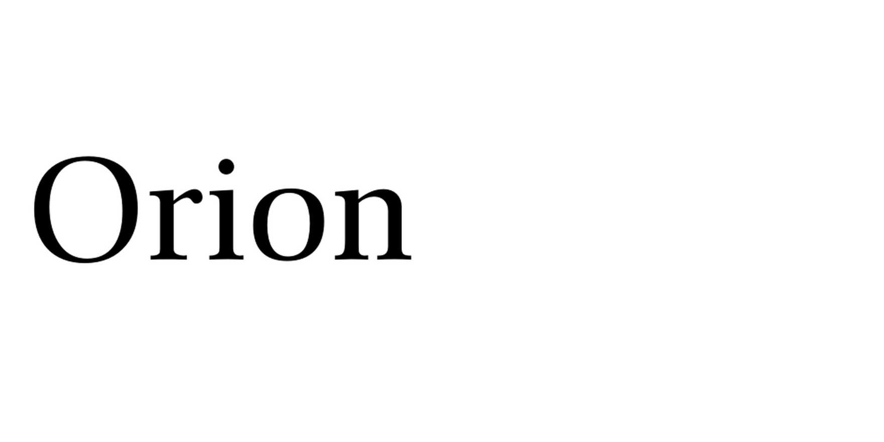 Orion in use - Fonts In Use