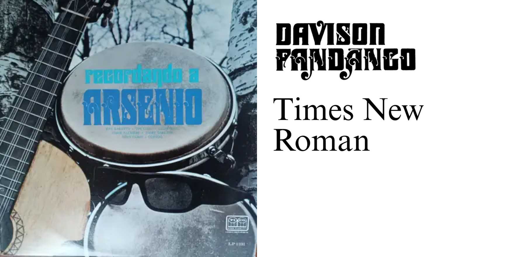 Various Artists – Recordando a Arsenio album art - Fonts In Use