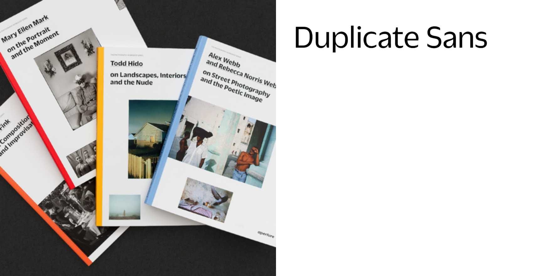 Aperture — The Photography Workshop Series - Fonts In Use