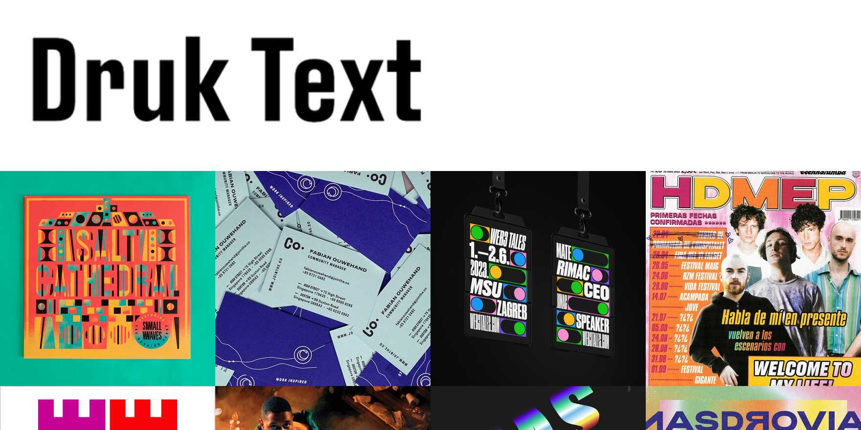 Druk Text in use - Fonts In Use