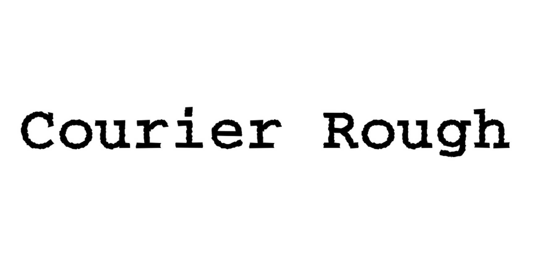 Courier Rough in use - Fonts In Use