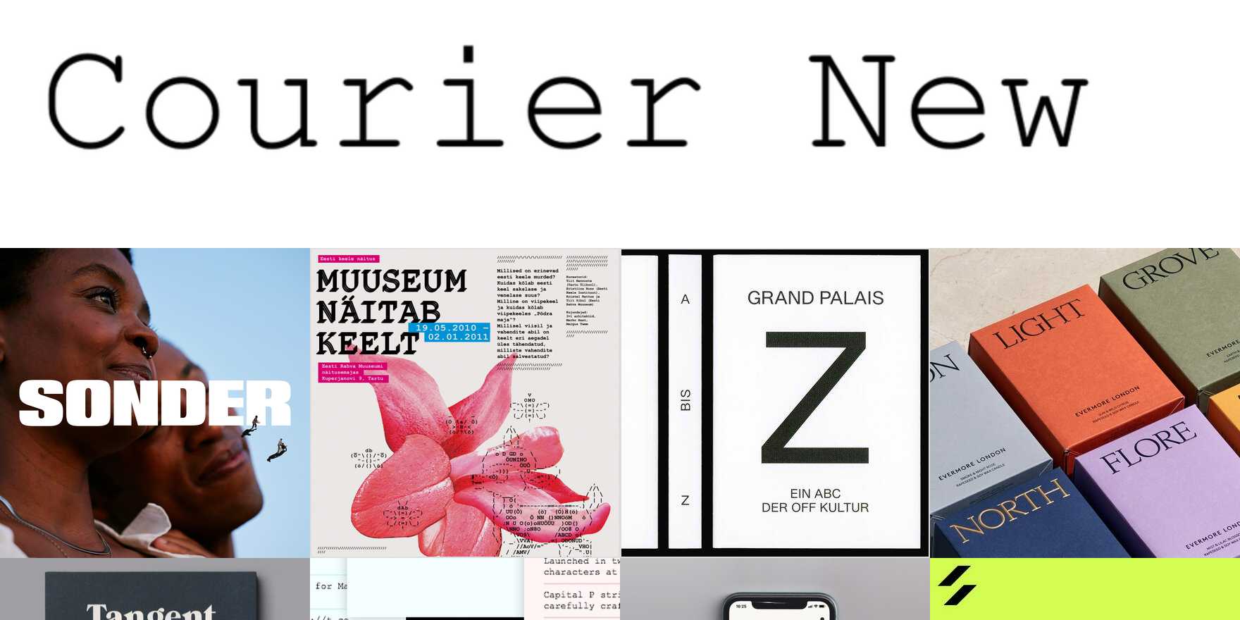 Courier New in use - Fonts In Use