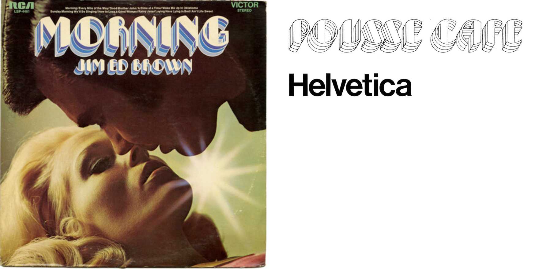 Jim Ed Brown – Morning album art - Fonts In Use