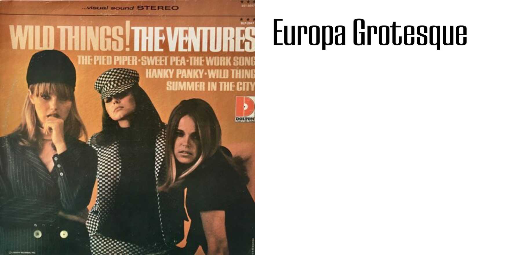 The Ventures – Wild Things! album art - Fonts In Use