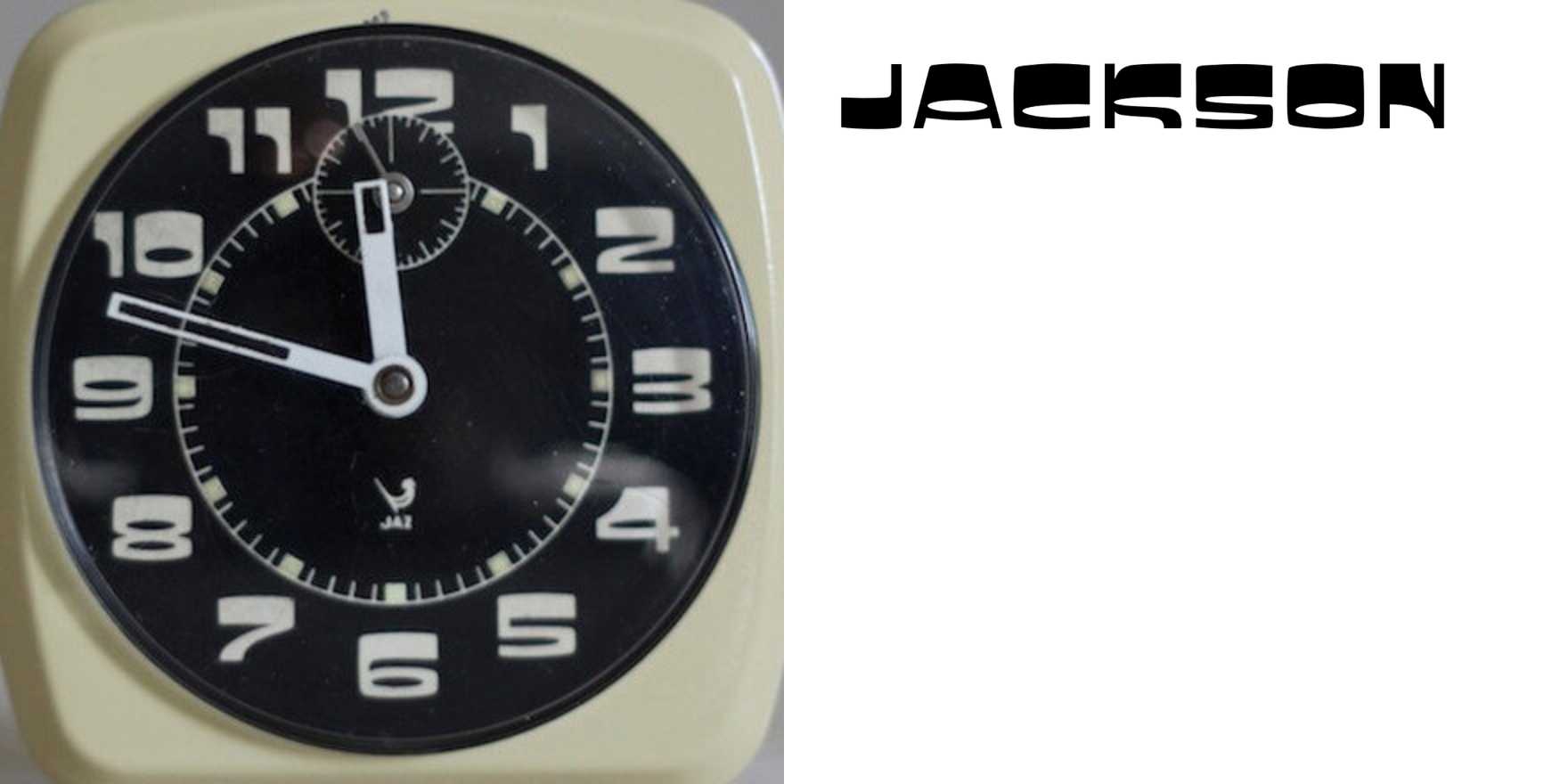 Vintage French Jaz alarm clock - Fonts In Use