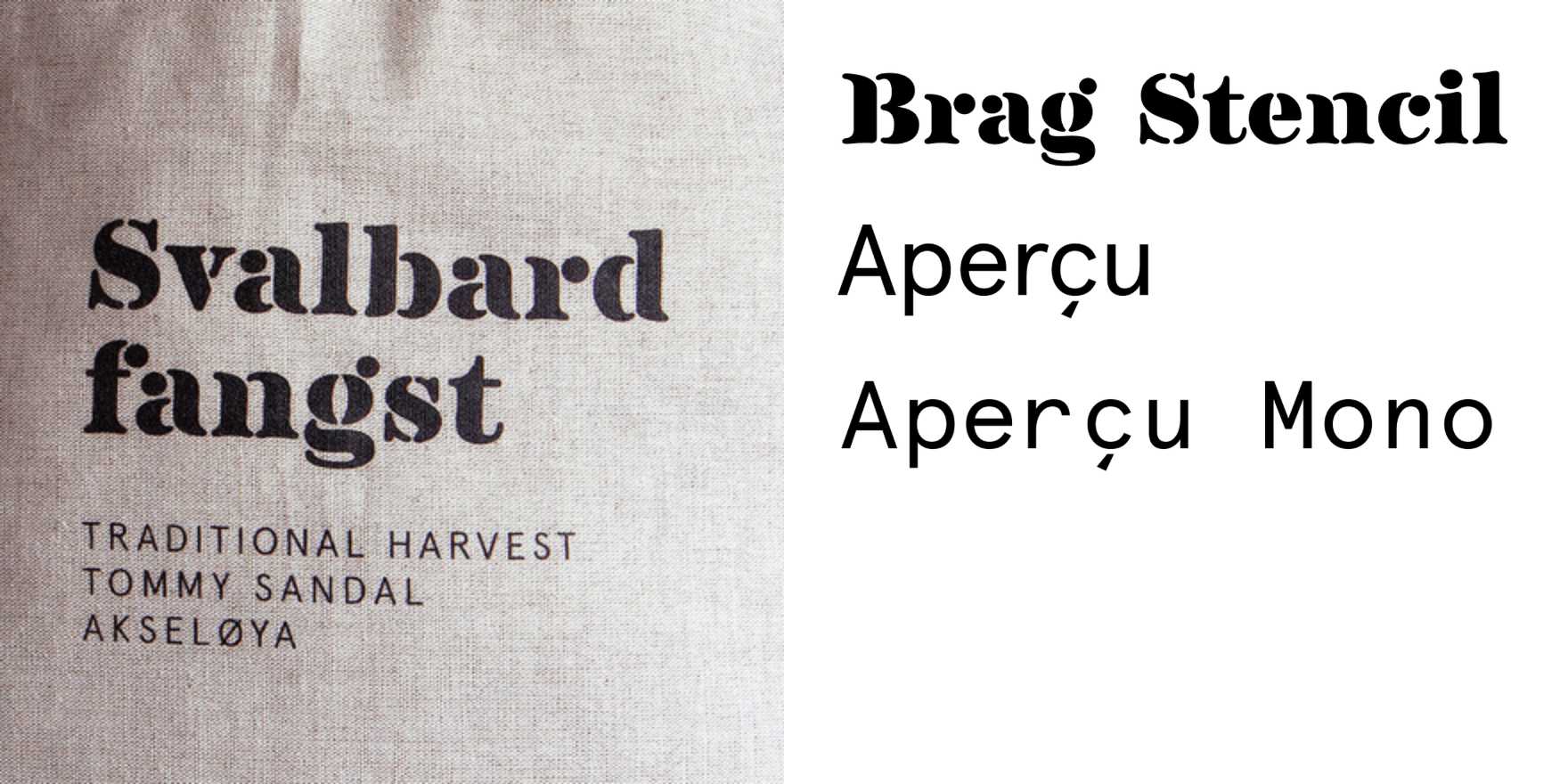 Svalbard Fangst - Fonts In Use