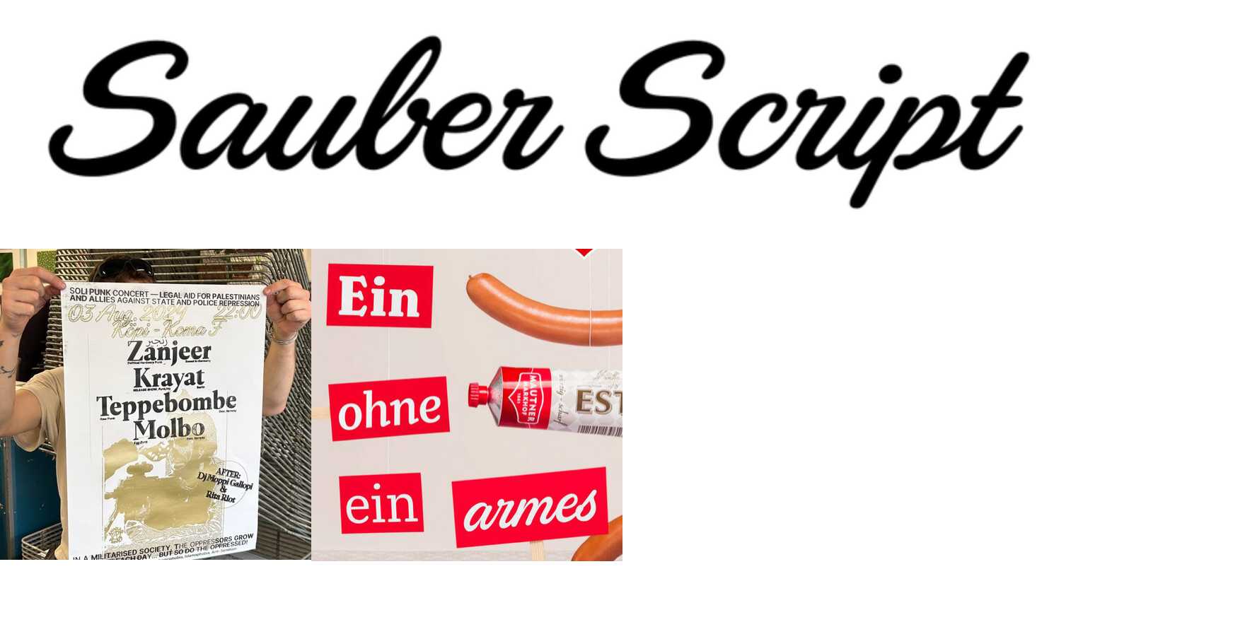 Sauber Script in use - Fonts In Use