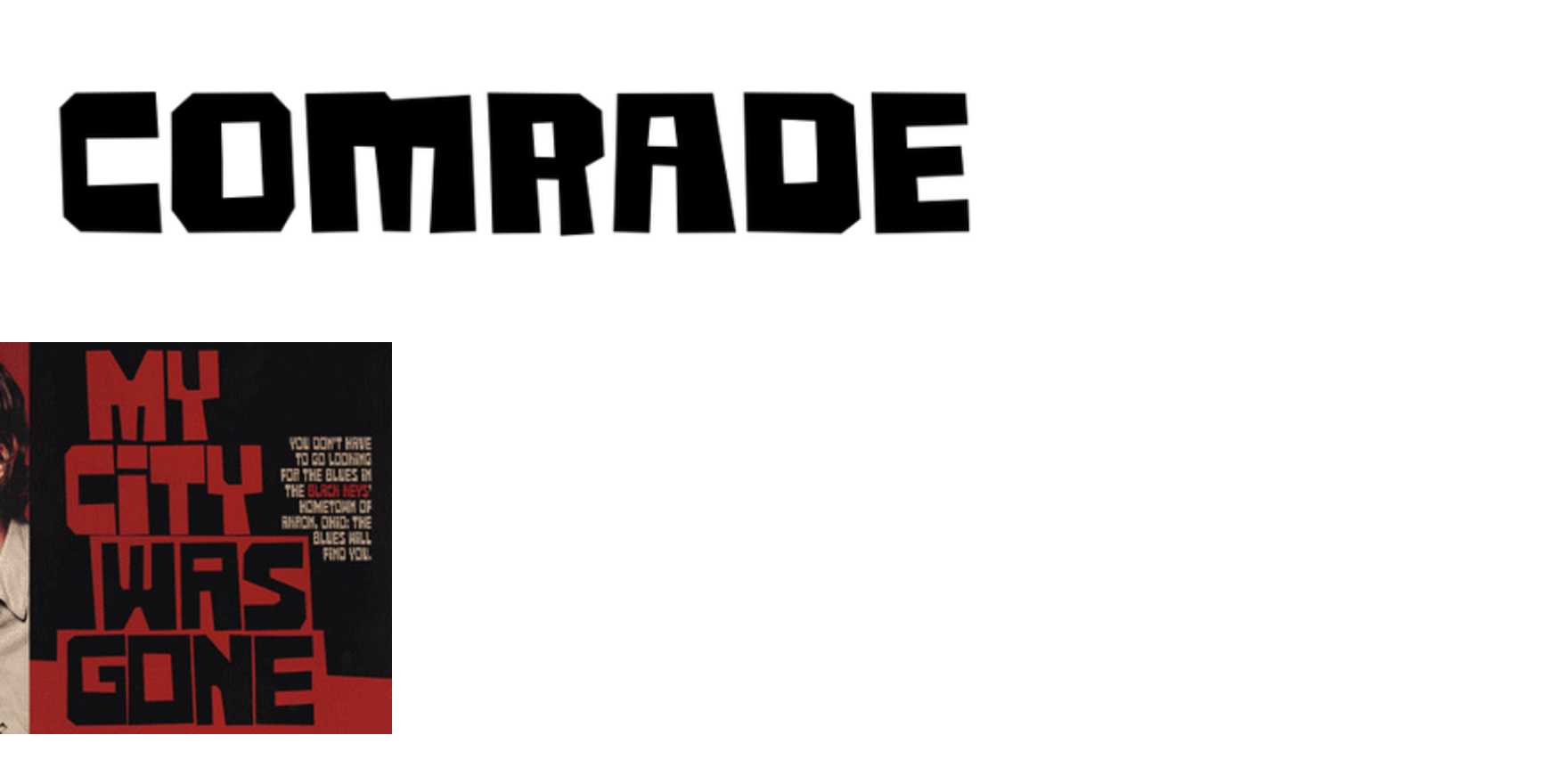 Comrade in use - Fonts In Use