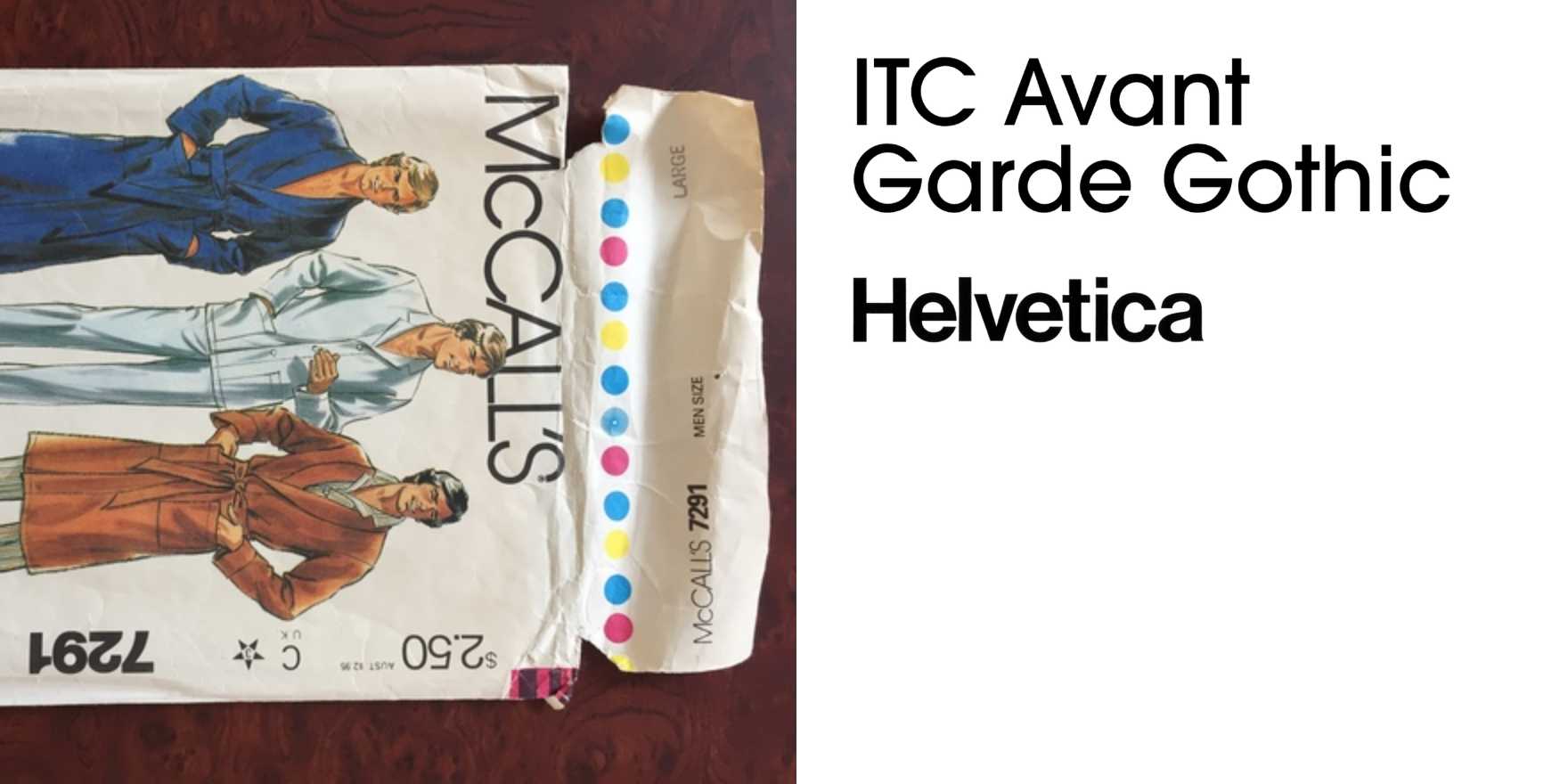 McCall’s patterns logo and packaging - Fonts In Use