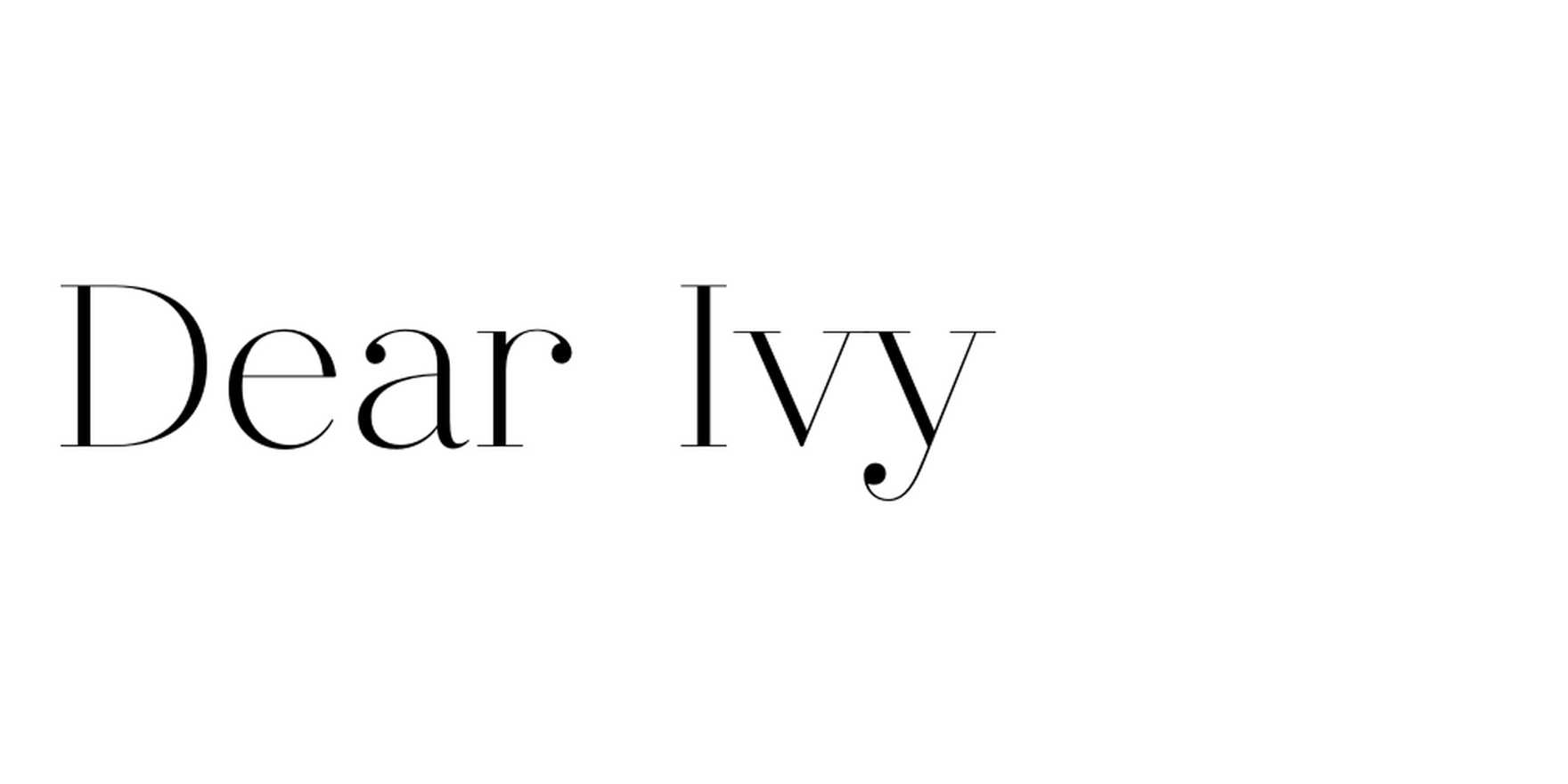 Dear Ivy in use - Fonts In Use