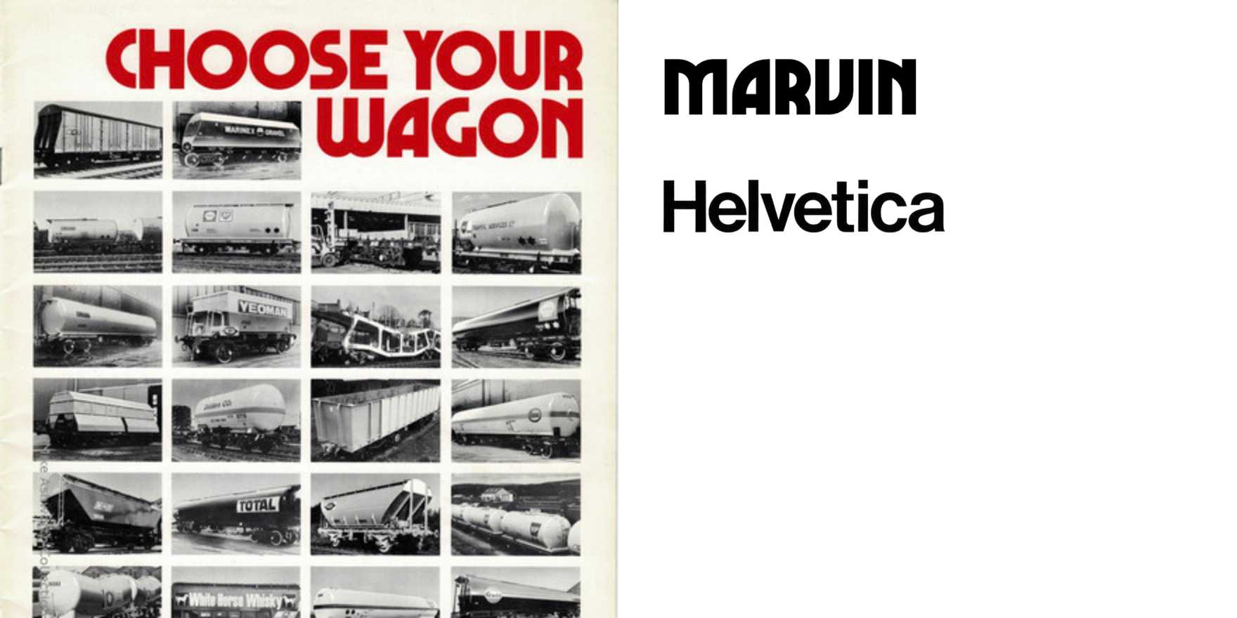 Choose Your Wagon brochure by British Rail’s Rail Freight - Fonts In Use