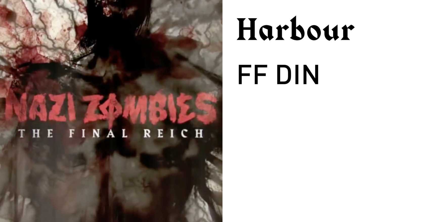 Call of Duty: WWII – Nazi Zombies: The Final Reich - Fonts In Use