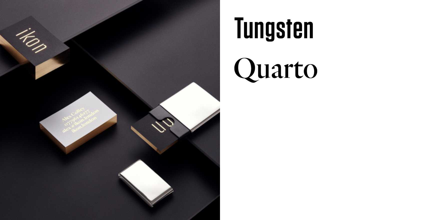 Ikon business cards - Fonts In Use