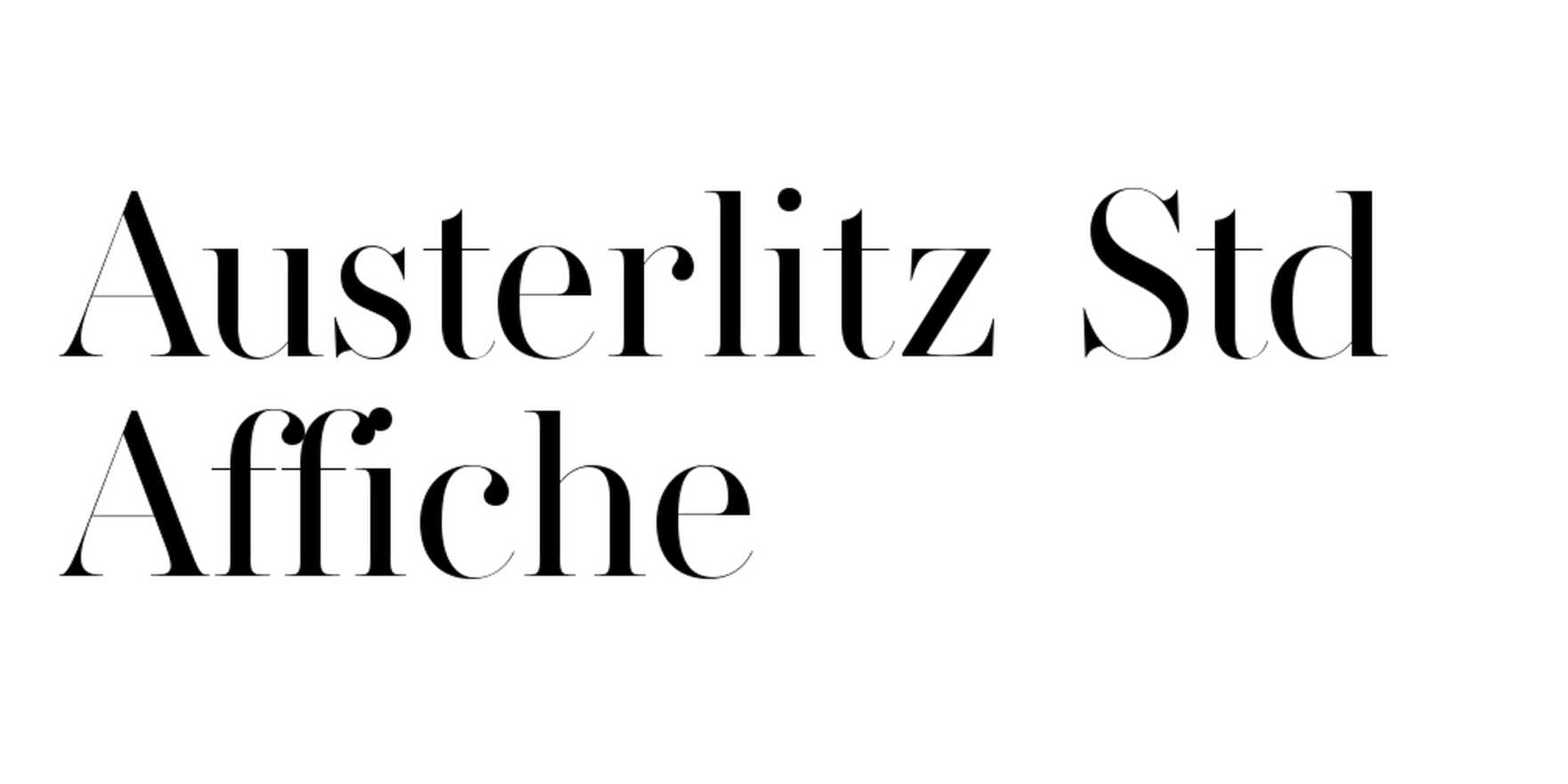 Austerlitz Std Affiche in use - Fonts In Use
