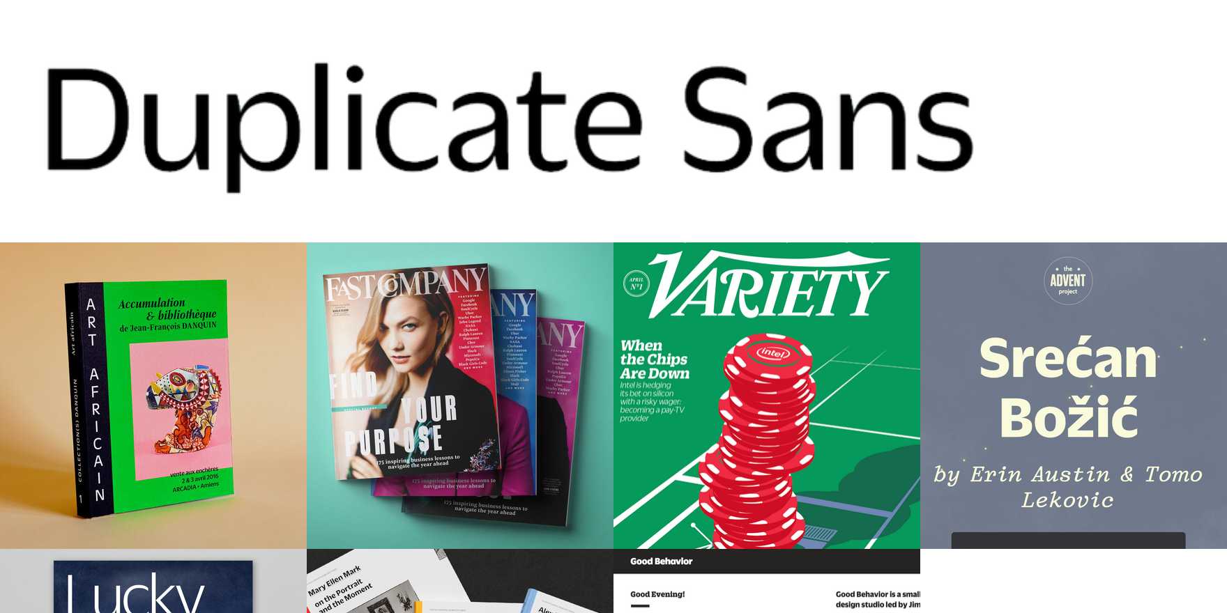 Duplicate Sans in use - Fonts In Use