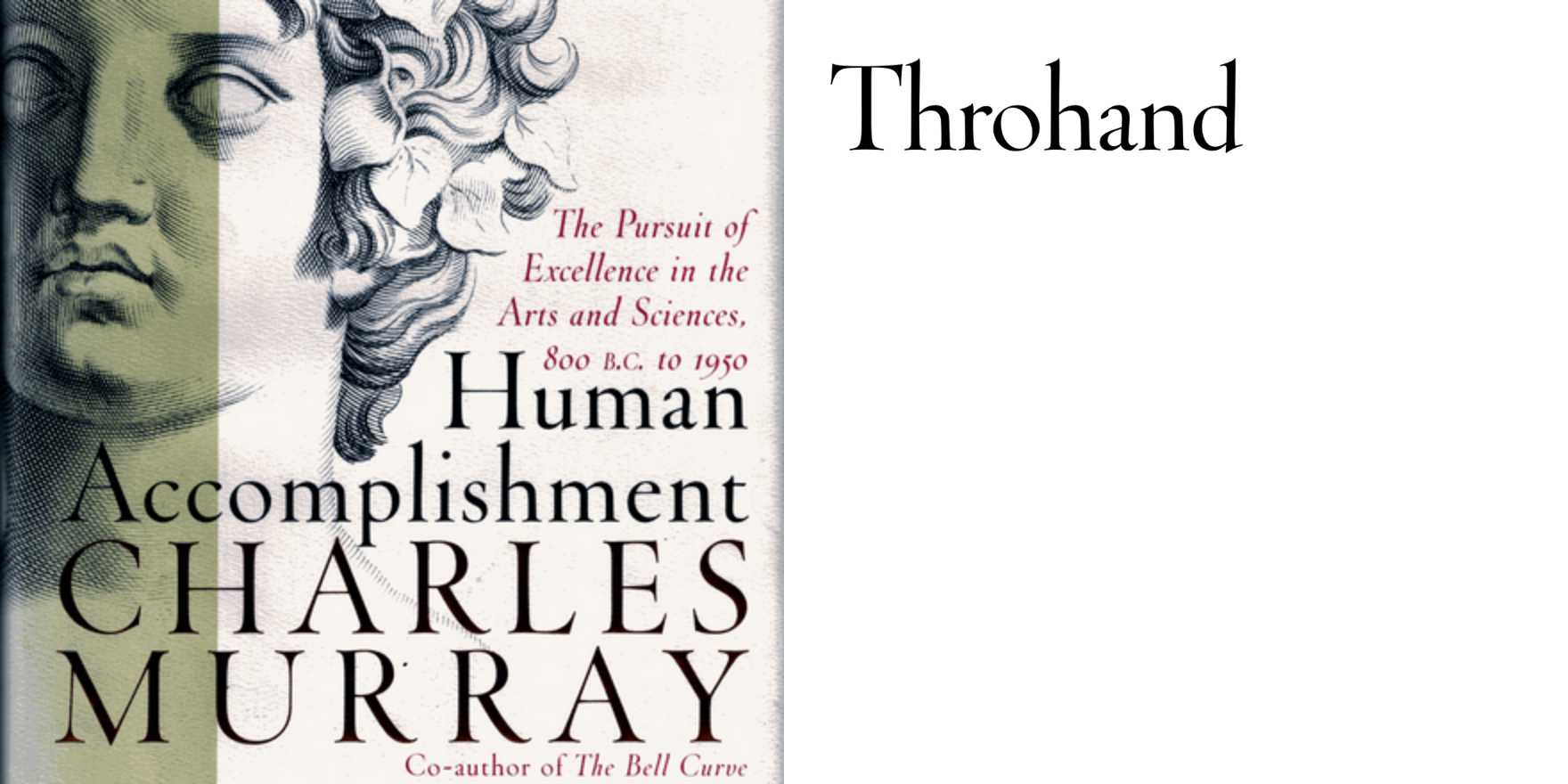 Human Accomplishment by Charles Murray - Fonts In Use