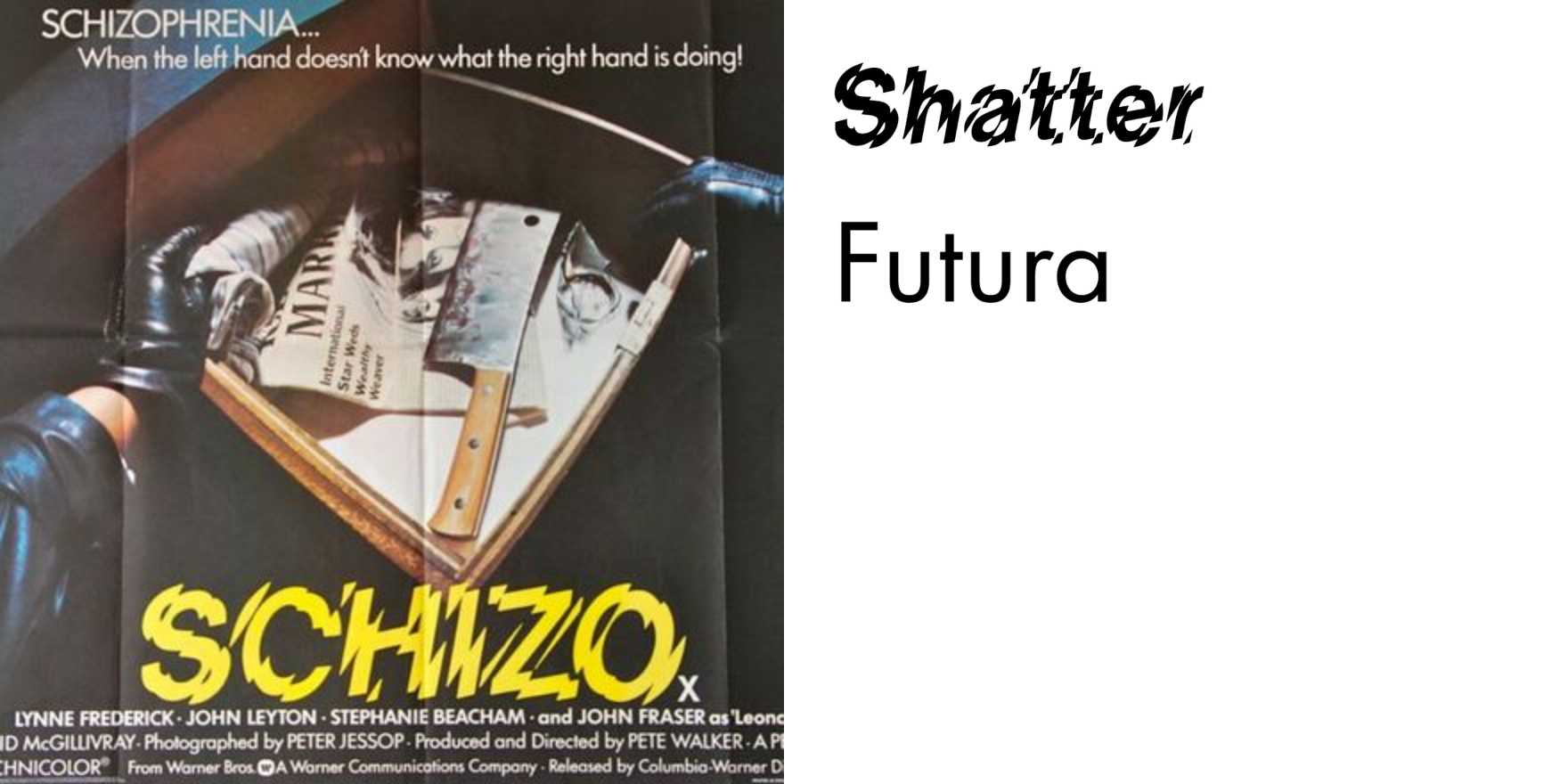 Schizo movie posters - Fonts In Use