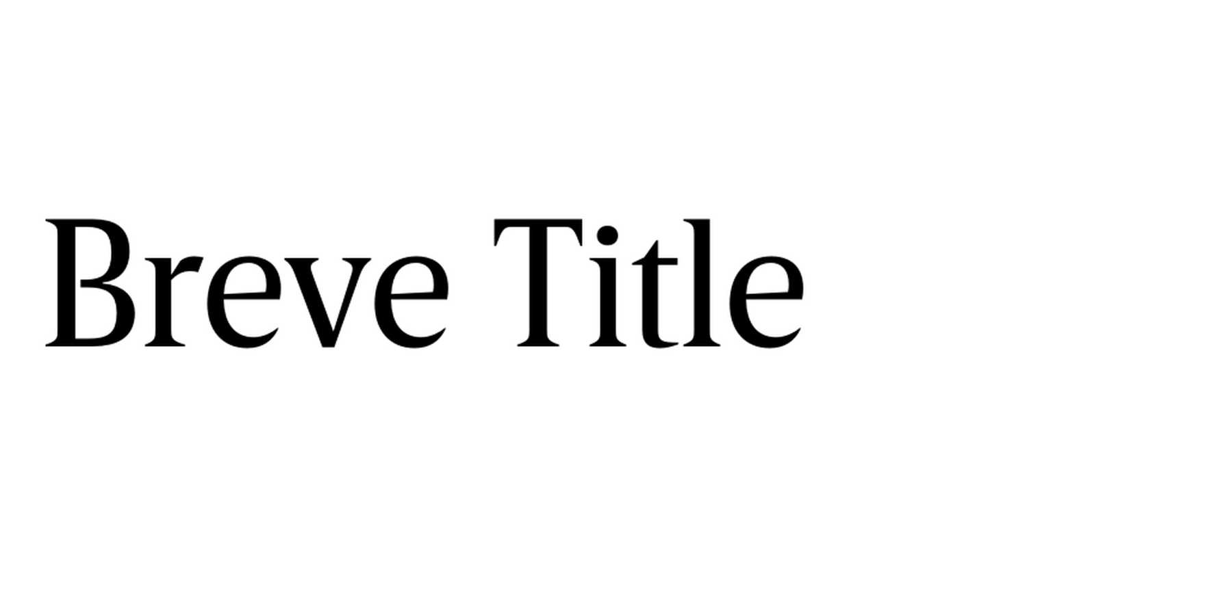 Breve Title in use - Fonts In Use