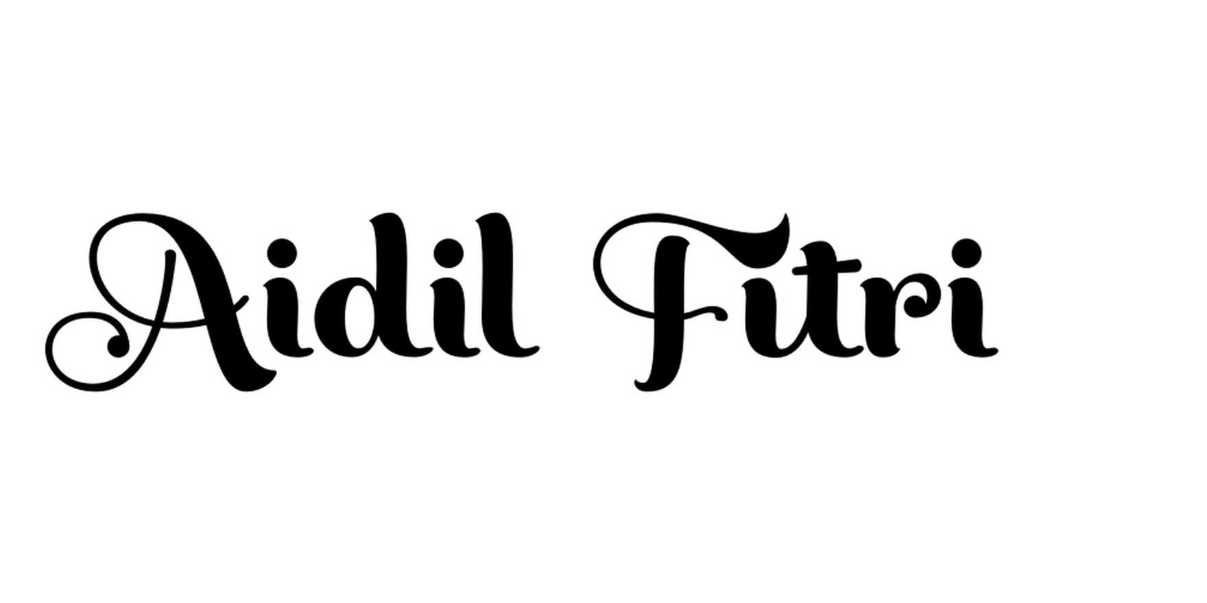 Aidil Fitri In Use Fonts In Use