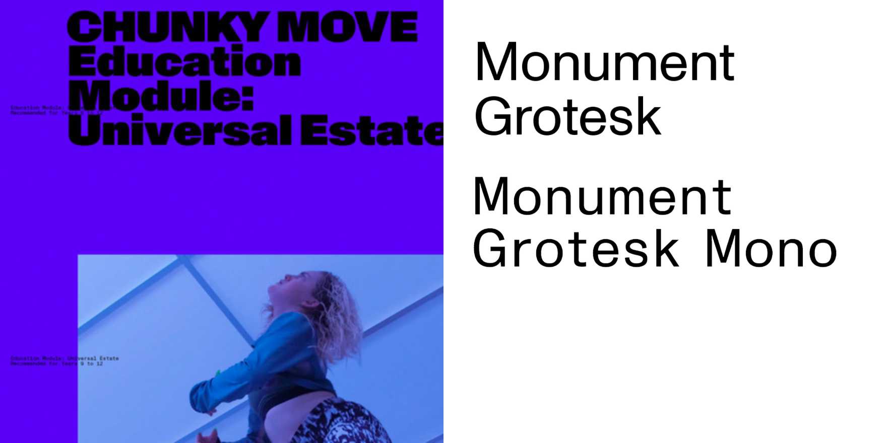 Chunky Move visual identity - Fonts In Use