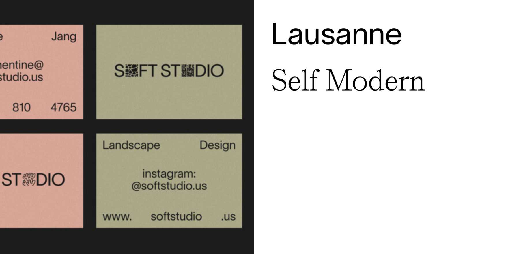Soft Studio - Fonts In Use