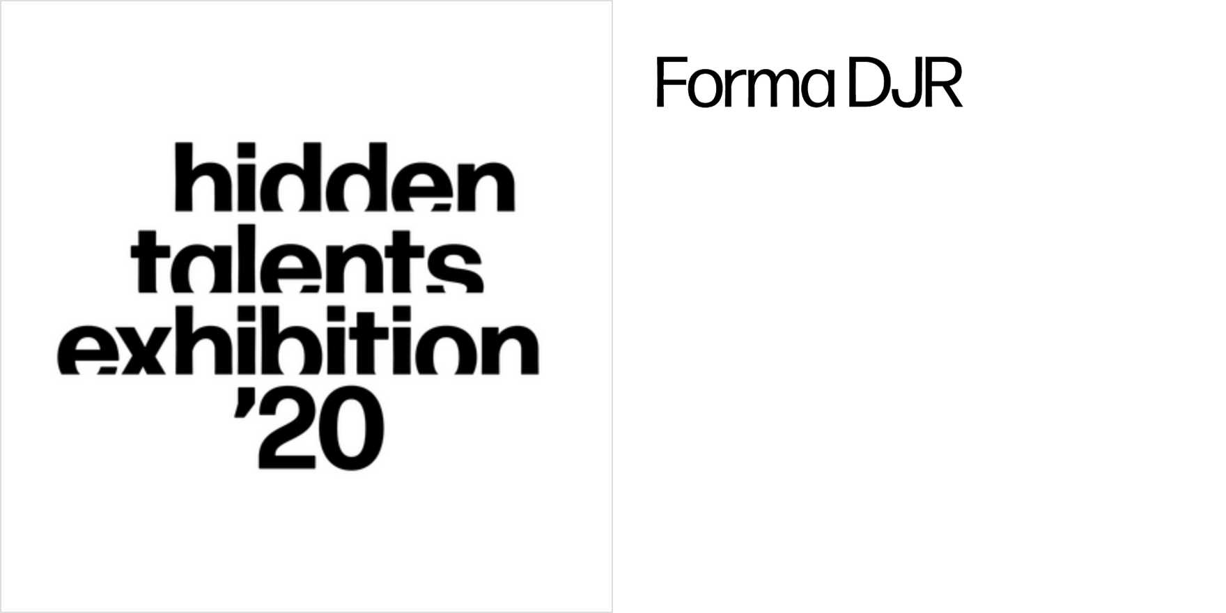 Hidden Talents Exhibition ’20 - Fonts In Use