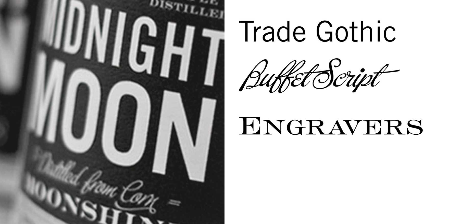 Midnight Moon Moonshine - Fonts In Use