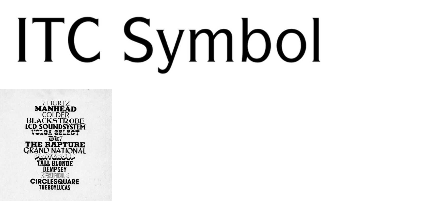 ITC Symbol in use - Fonts In Use