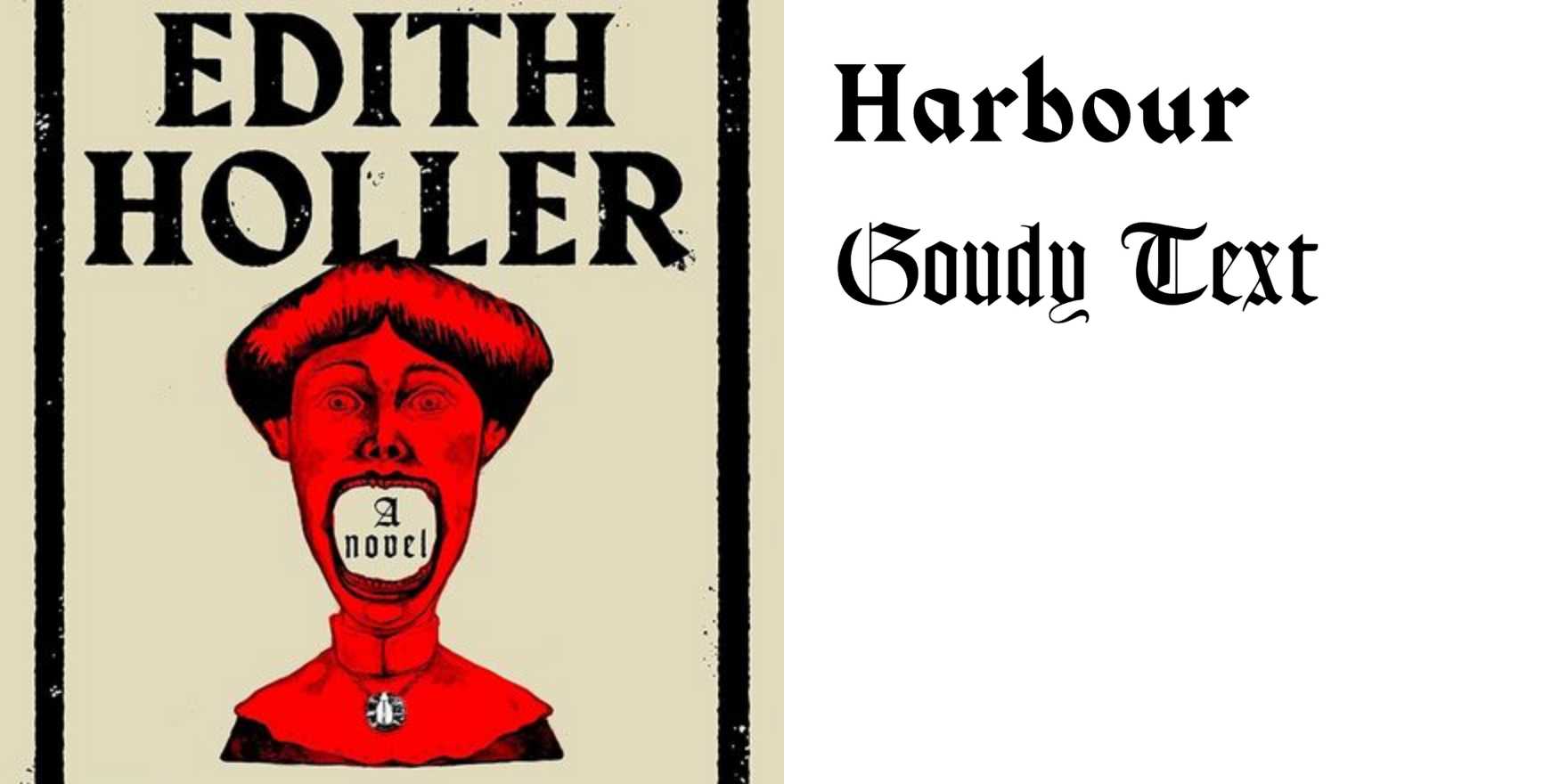 Edith Holler by Edward Carey - Fonts In Use