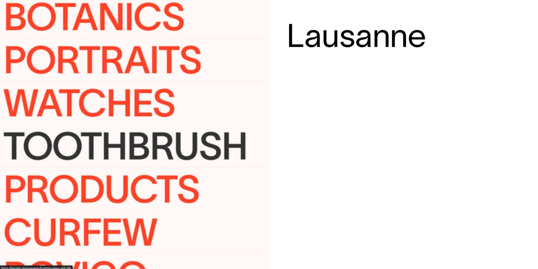 Francesco Bertelli website - Fonts In Use